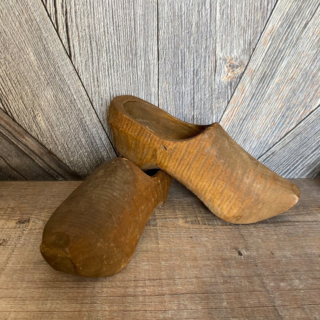 Vintage Wooden Shoes {dutch Wooden Clogs Scandinavian} Tulip Time ...
