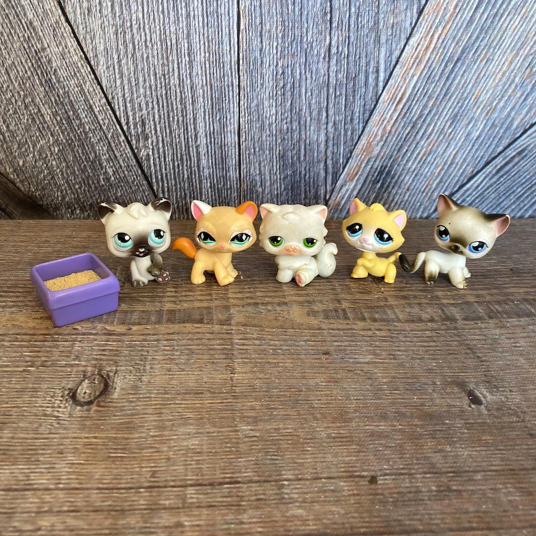 Vintage Littlest Pet Shop Cats LPS Authentic Hasbro 2006 Toy, Shorthair ...