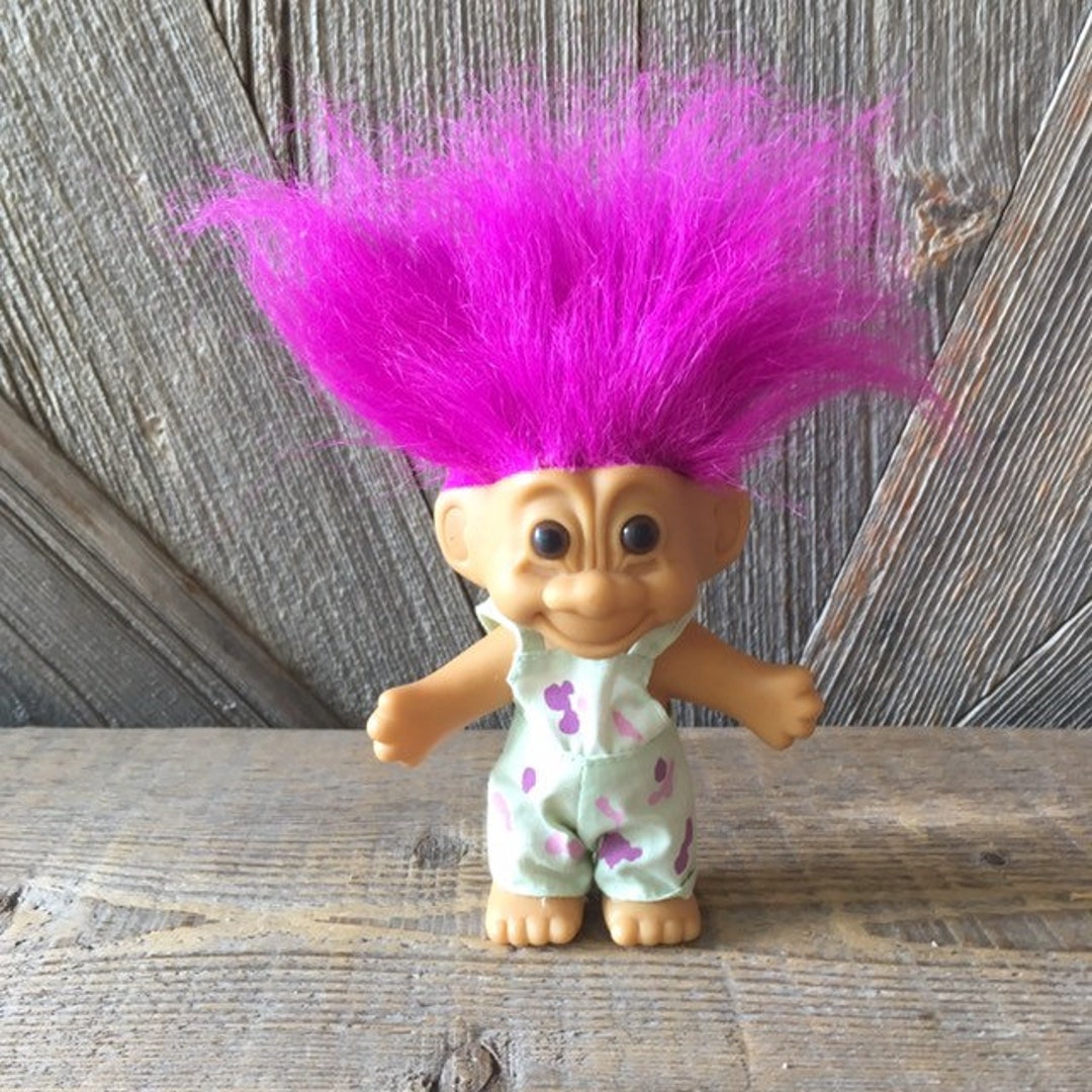 Vintage Painter Troll Doll pastel Painter Troll With Pink Hair Russ ...