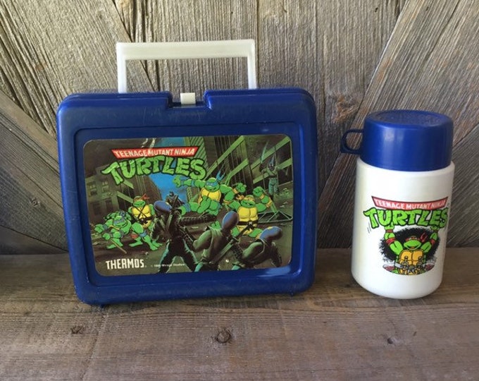 Teenage Muttant Ninja Turtles Lunch Box and Thermos vintage - Etsy