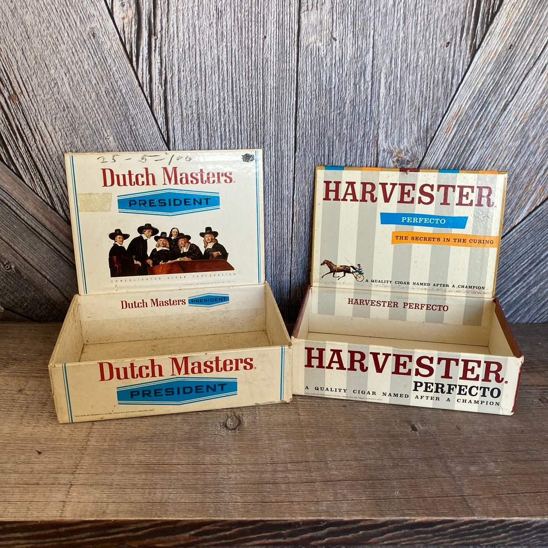 2 Vintage Cigar Boxes Vintage Authentic Cigar Box {dutch Master ...