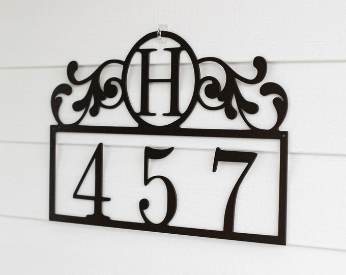 Metal House Numbers - Metal Address Sign - Metal Address Numbers ...