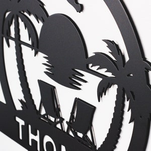 Personalized Palm Tree Sign Custom Name Sign Beach House Sign Cabin ...