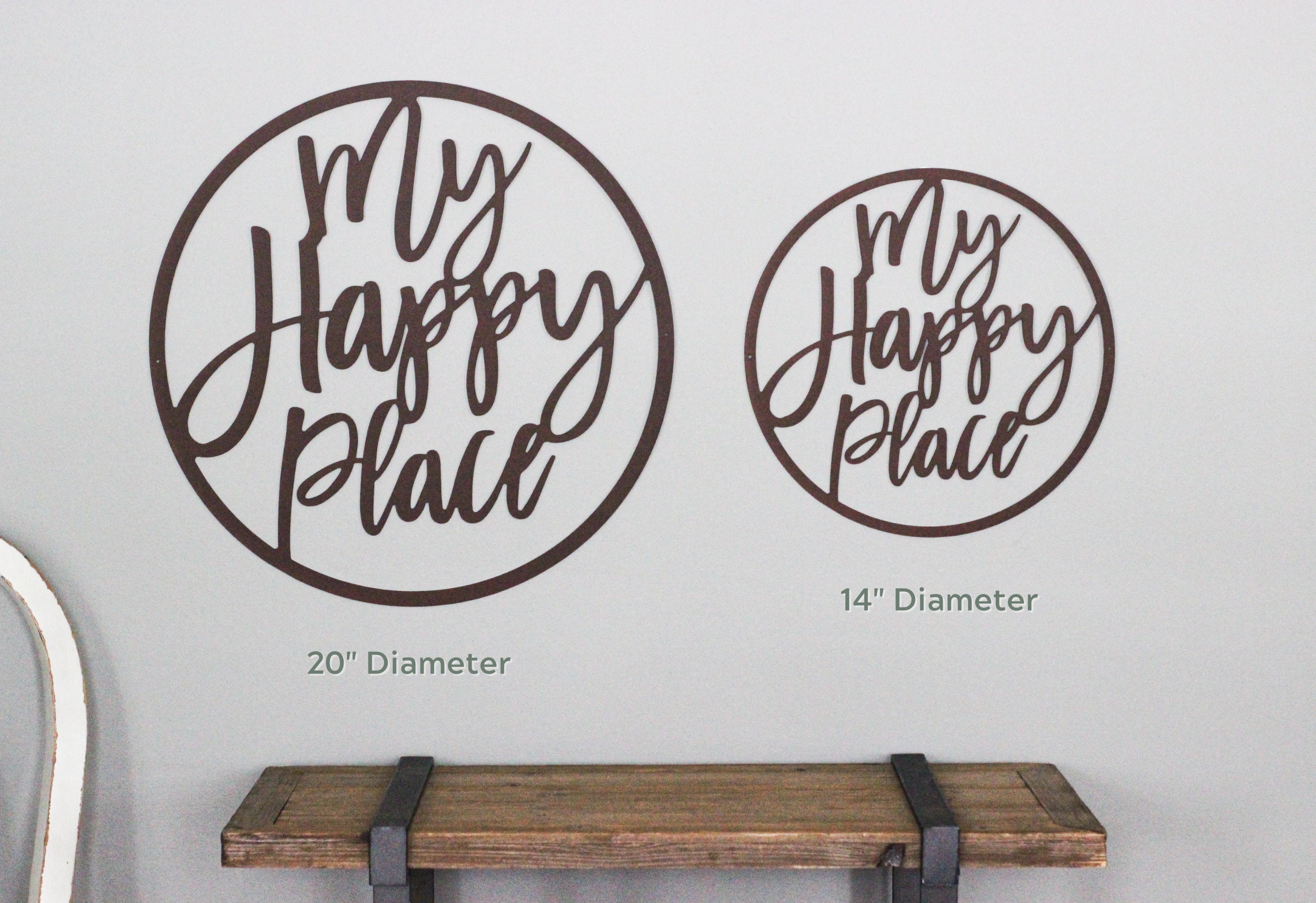 My Happy Place Metal Wall Sign Metal Wall Sign for Home | Etsy