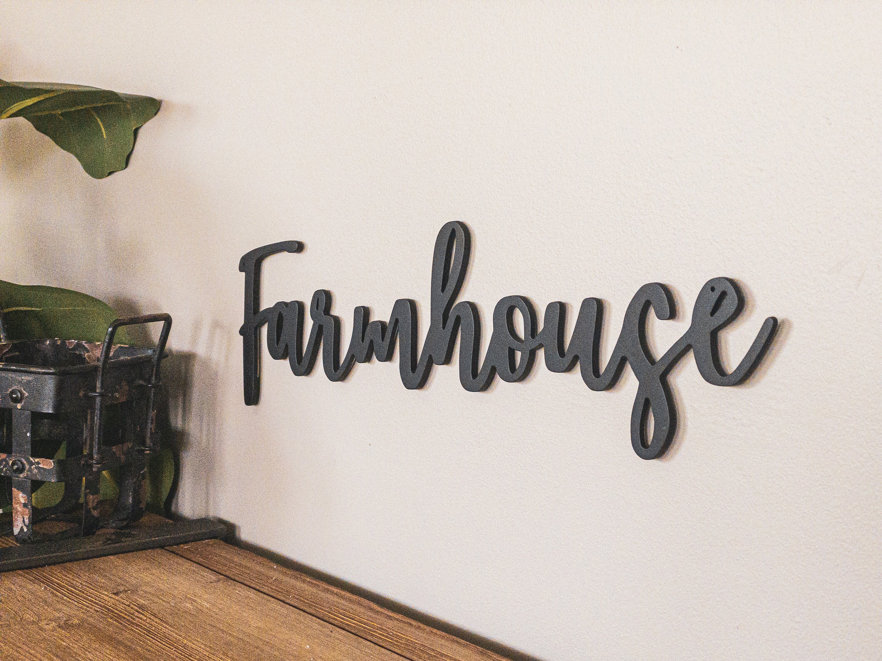 Farmhouse Script Word Farmhouse Sign Farmhouse Kitchen | Etsy