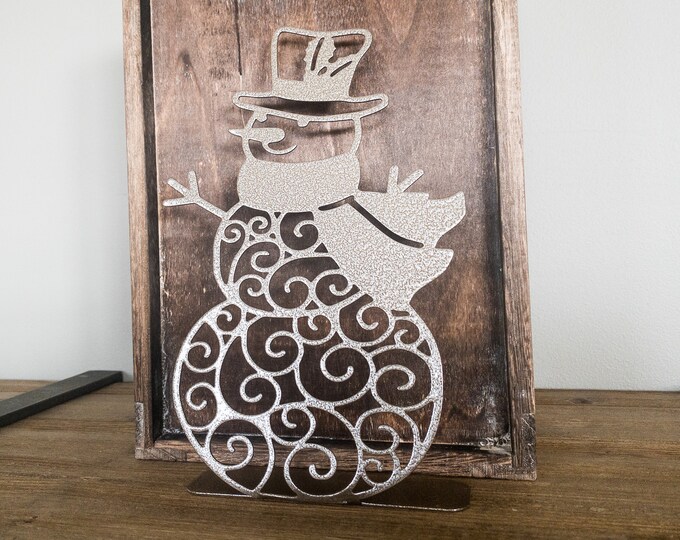 Standing Metal Snowman Decoration - Winter Decor - Christmas Holiday ...