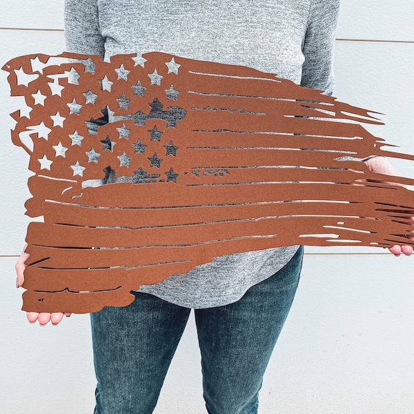 Rustic Metal Flag - Etsy