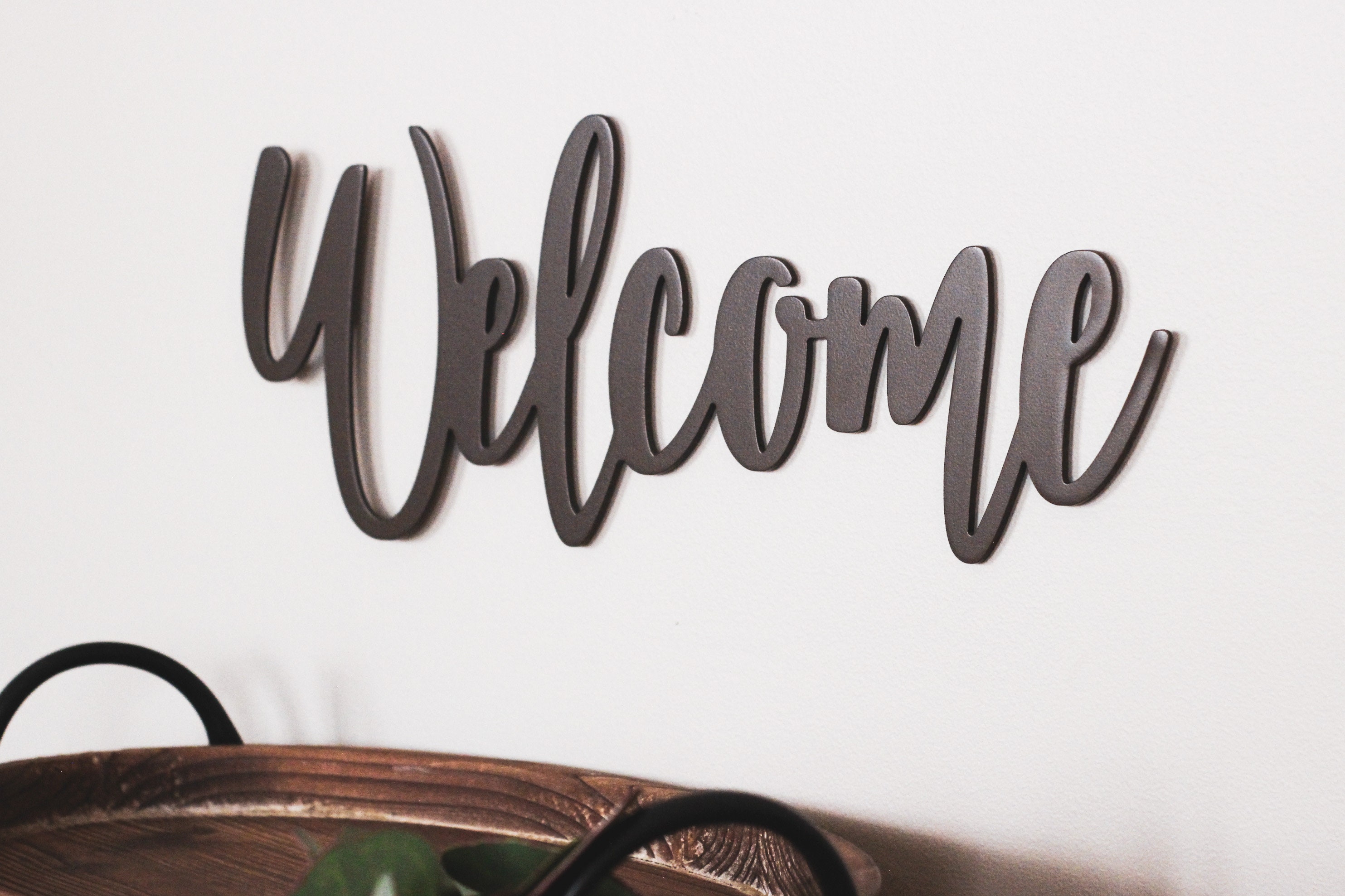 Welcome Word Welcome Door Sign Welcome Metal Sign | Etsy