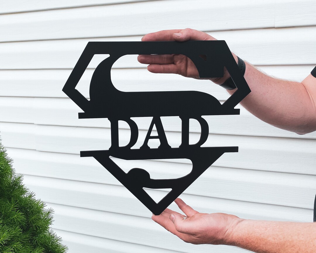 Super Dad Metal Wall Sign Metal Sign for Dad or Grandpa Personalized ...
