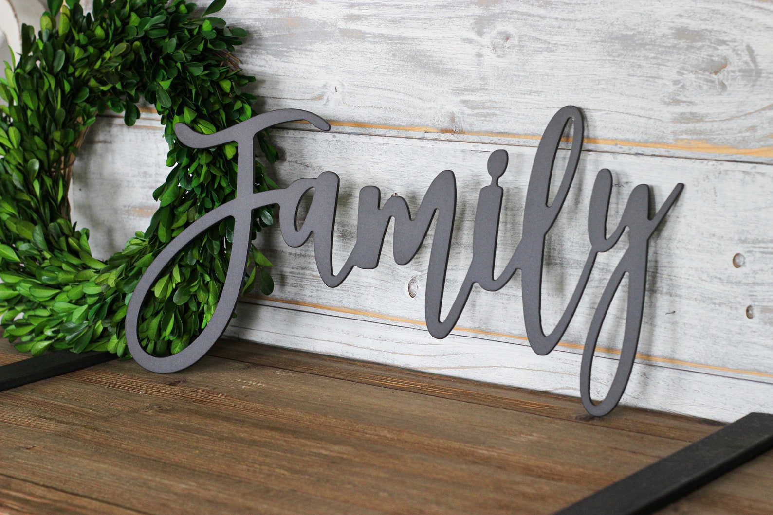 Metal Script Word Family Family Sign Family Word Sign - Etsy