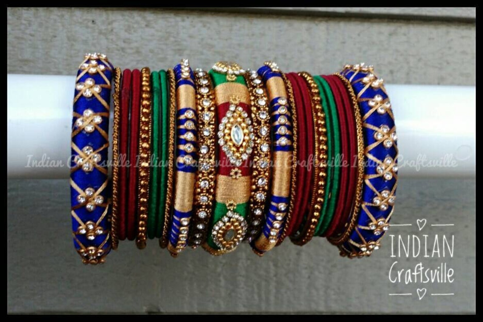 Indian Silk Thread Bangle Set 42 Bangles for Both Hands - Etsy