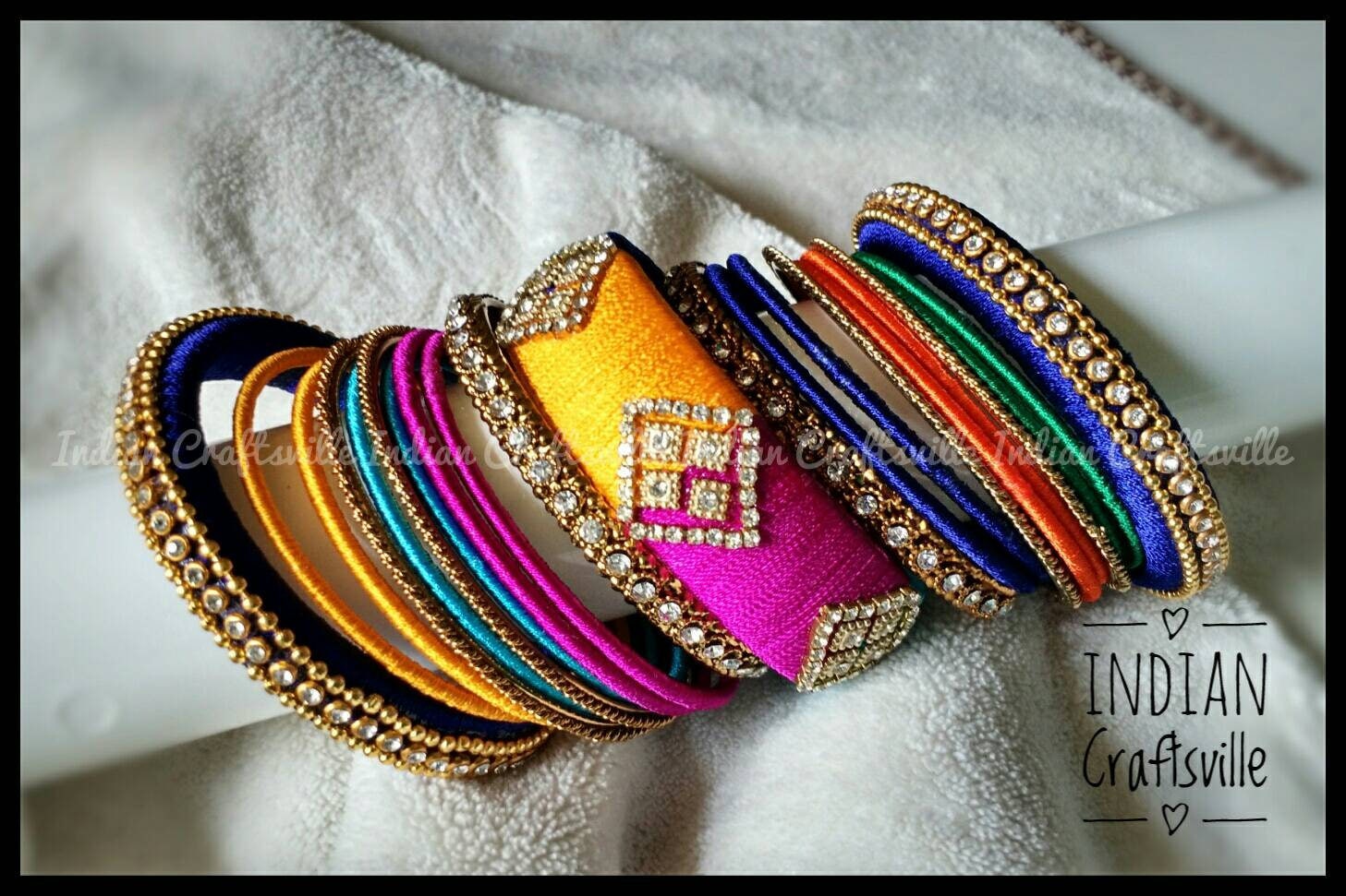 42 Silk Thread Bangles Indian Bridal Wedding Bangles | Etsy