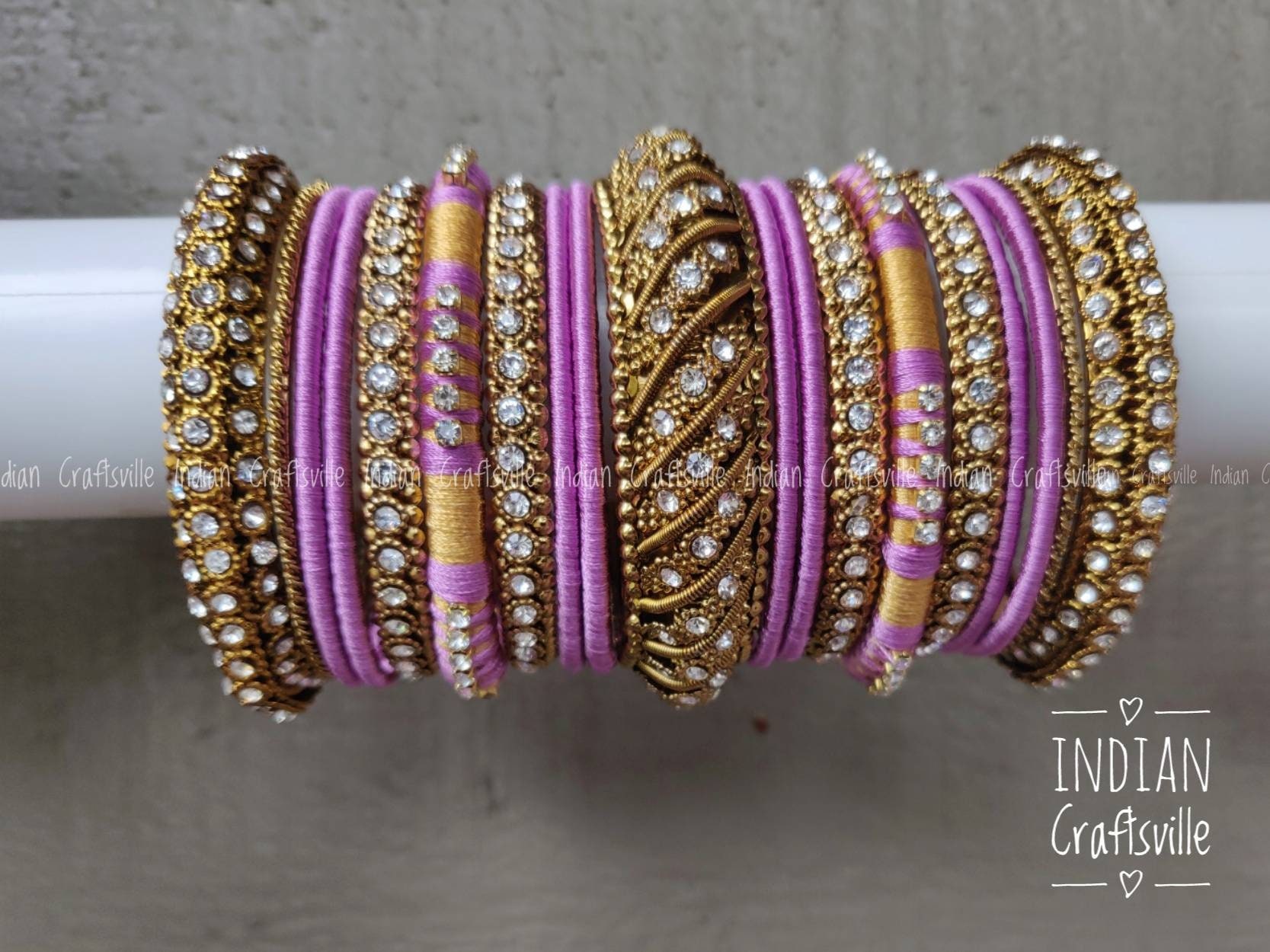 Silk Thread Bangles Set of 38 bangles for both hands Asian | Etsy