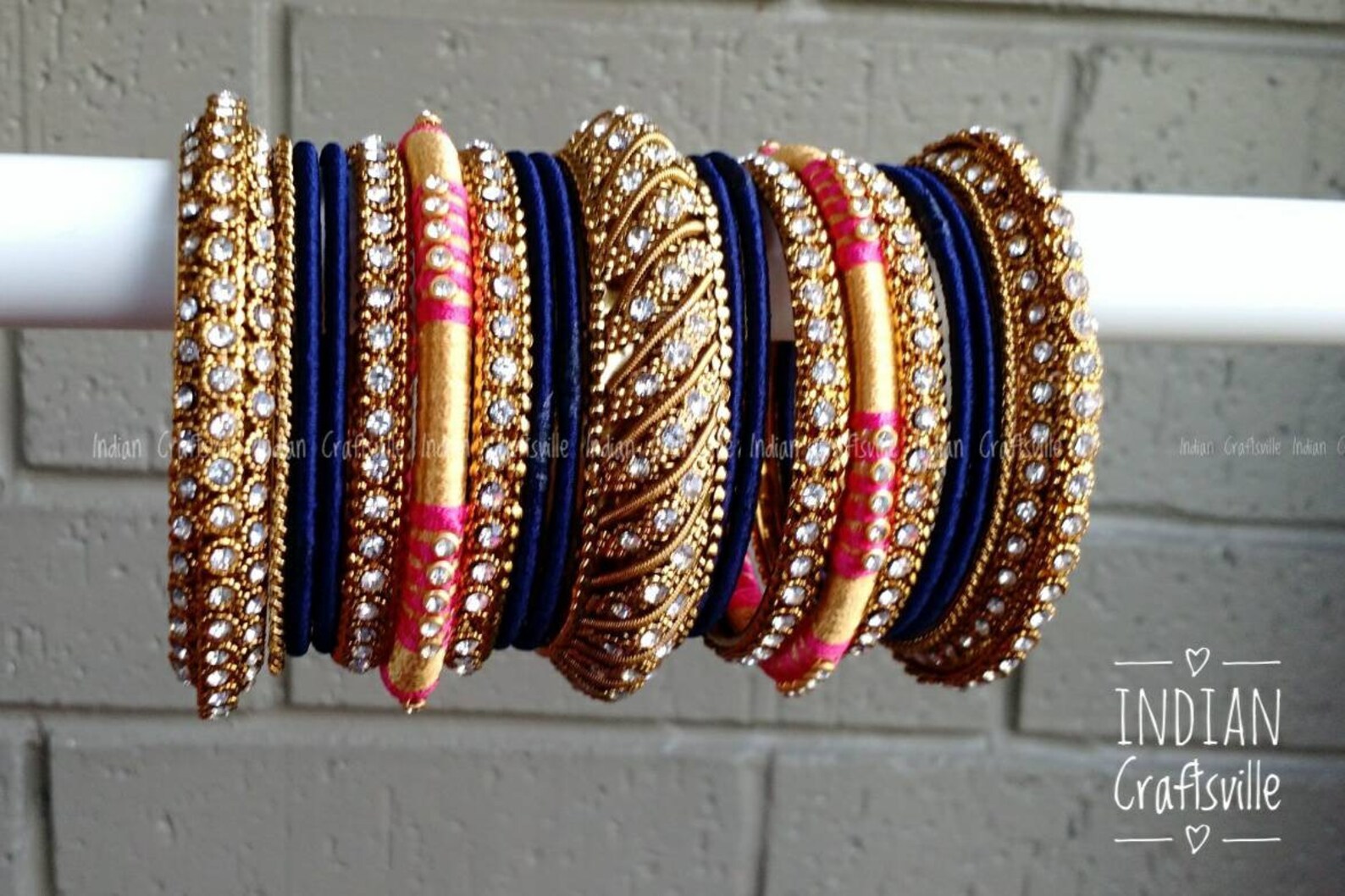 Silk Thread Bangle Set of 38 Indian Handmade Bridal Gold - Etsy