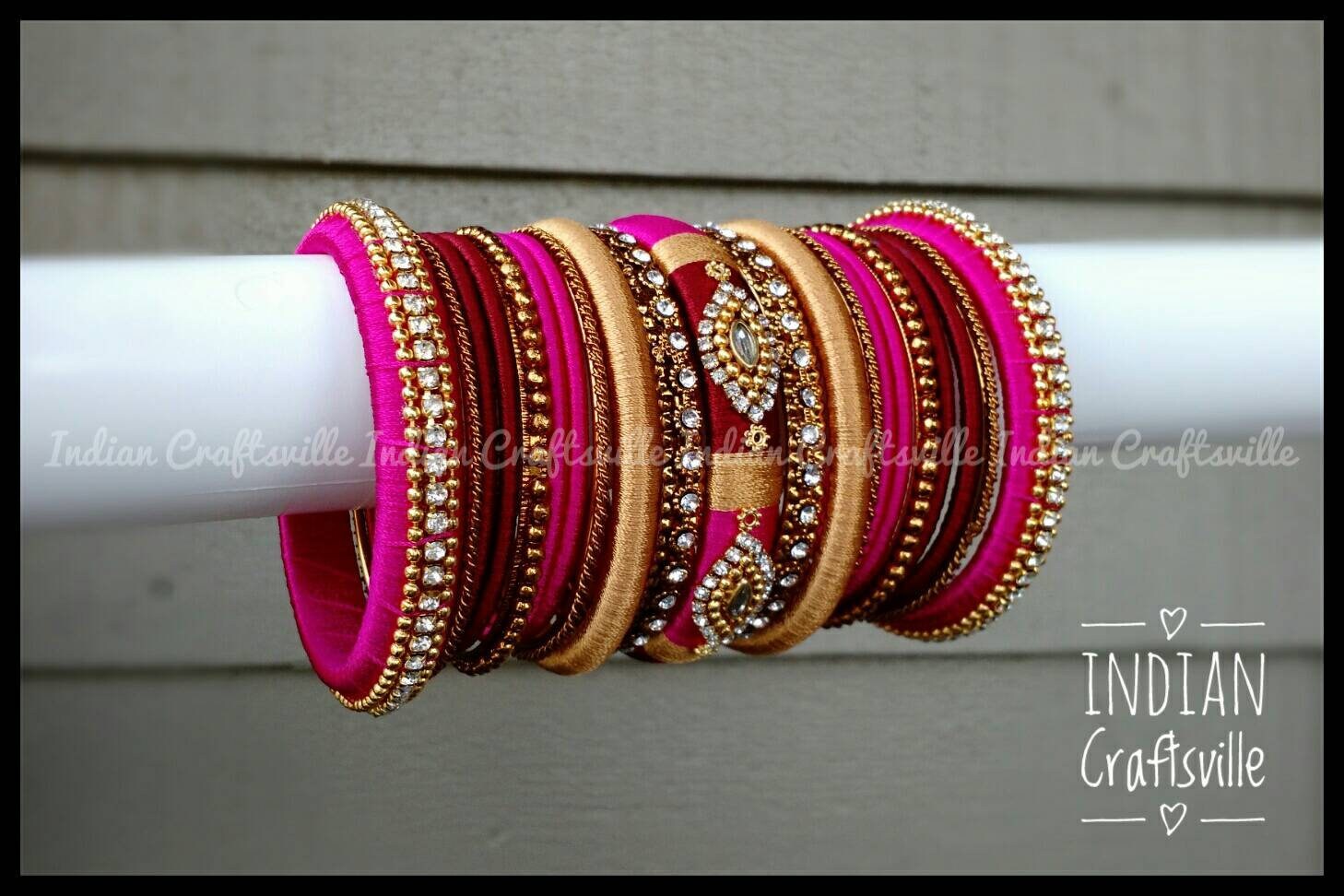 Silk Thread Bangles Set of 42 Bangles for Both Hands - Etsy