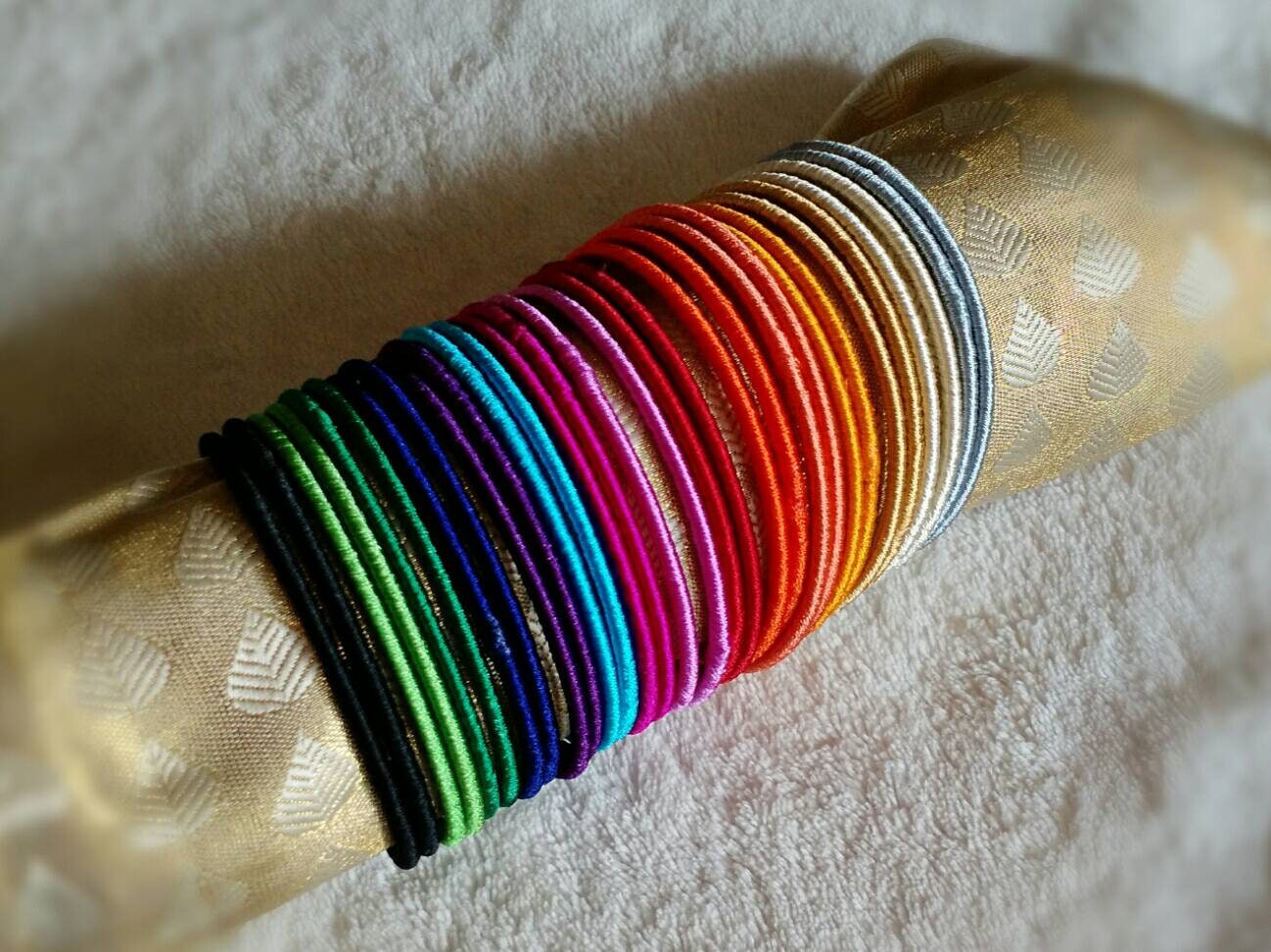 Silk Thread Bangles Set of 42 Bangles for Both Hands - Etsy
