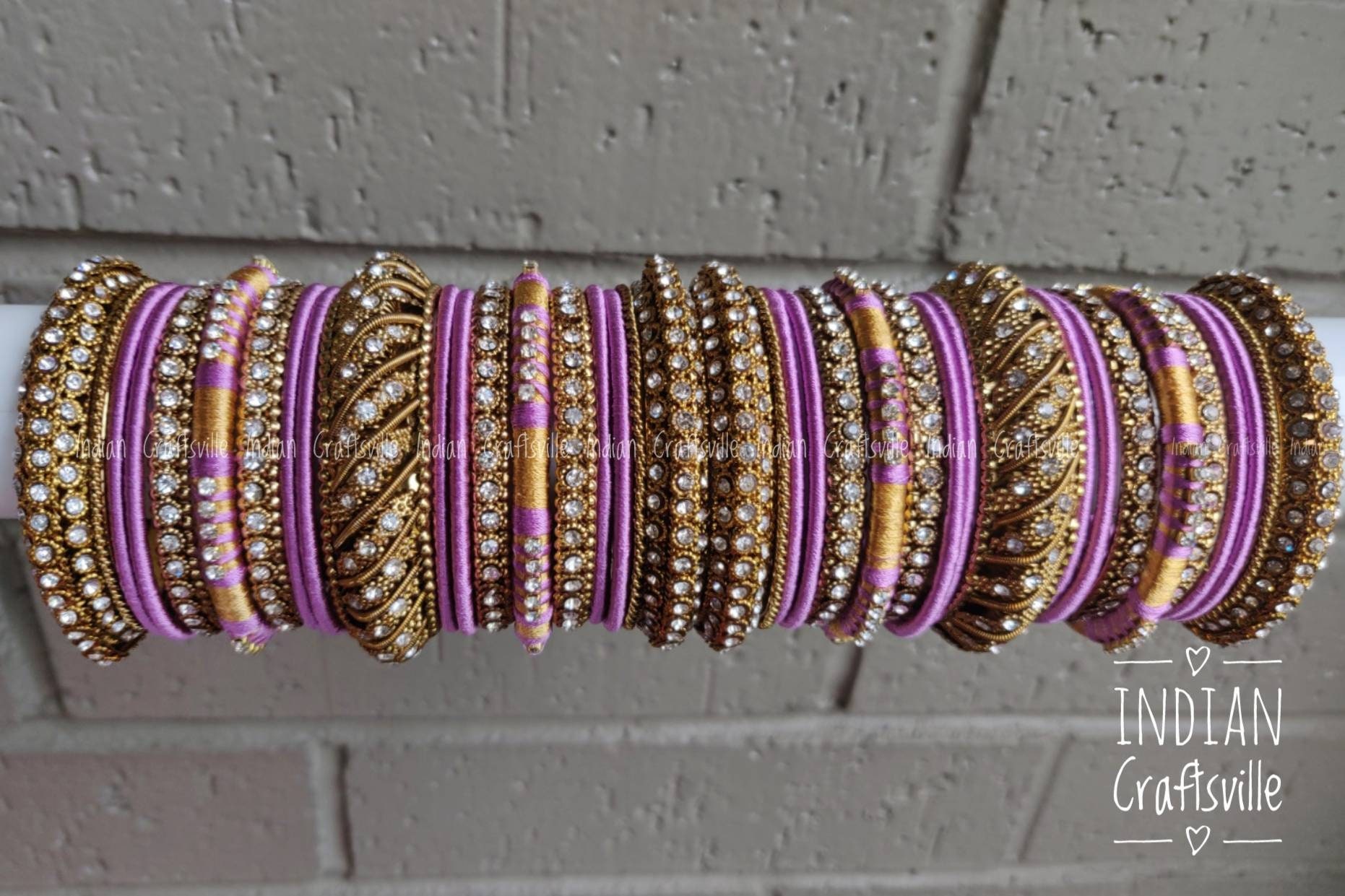 Silk Thread Bangles Set of 38 Bangles for Both Hands Asian - Etsy