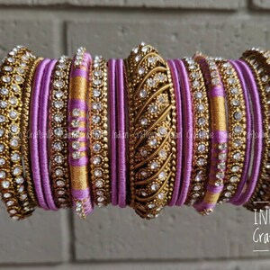 Silk Thread Bangles Set of 38 Bangles for Both Hands Asian Indian ...