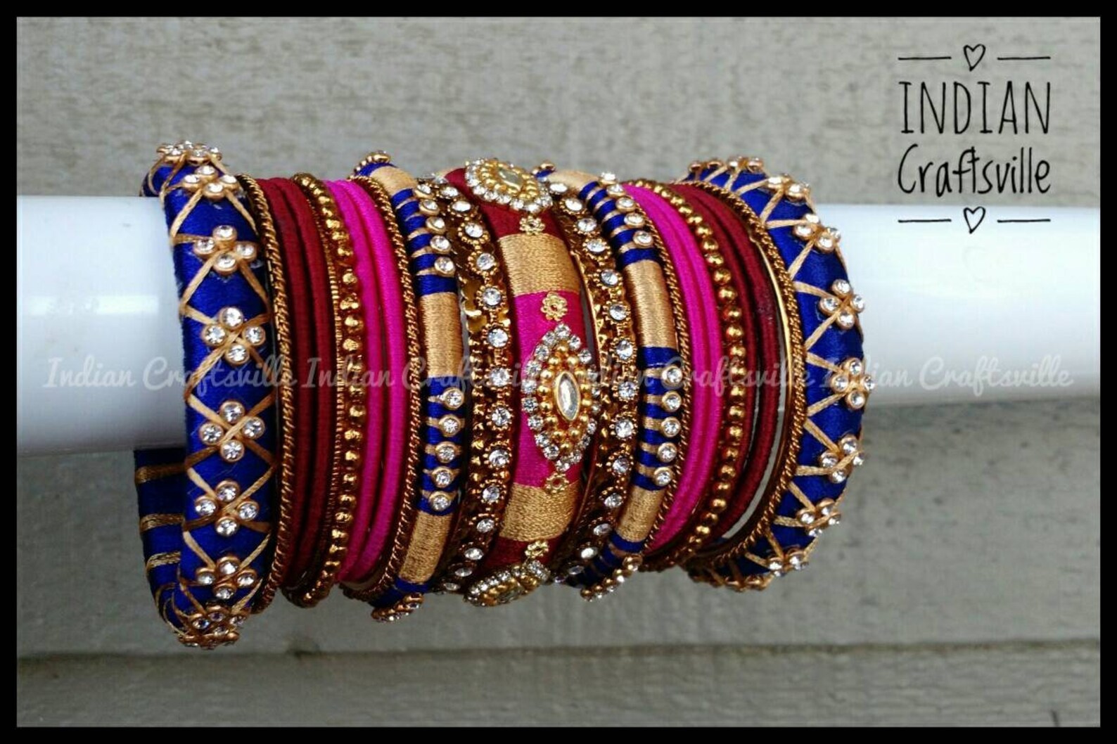 Indian Silk Thread Bangle Set 42 Bangles for Both Hands - Etsy