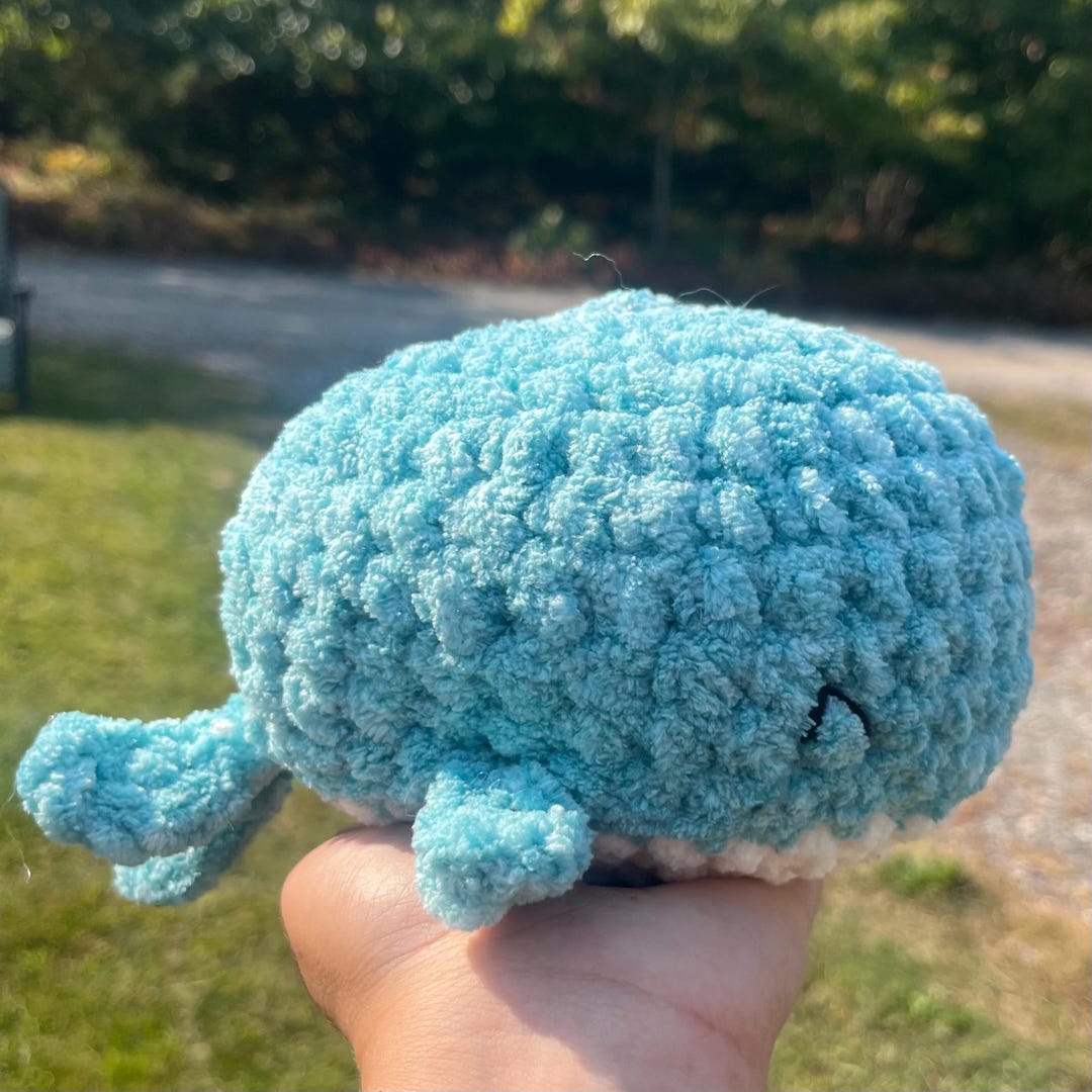 Handmade Crochet Whale Plushie - Custom Colors, Mystery Options ...