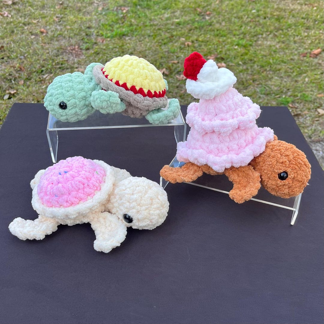 Handmade Food Inspired Turtle Plushie - Ice Cream, Pizza, Frosted Sugar ...
