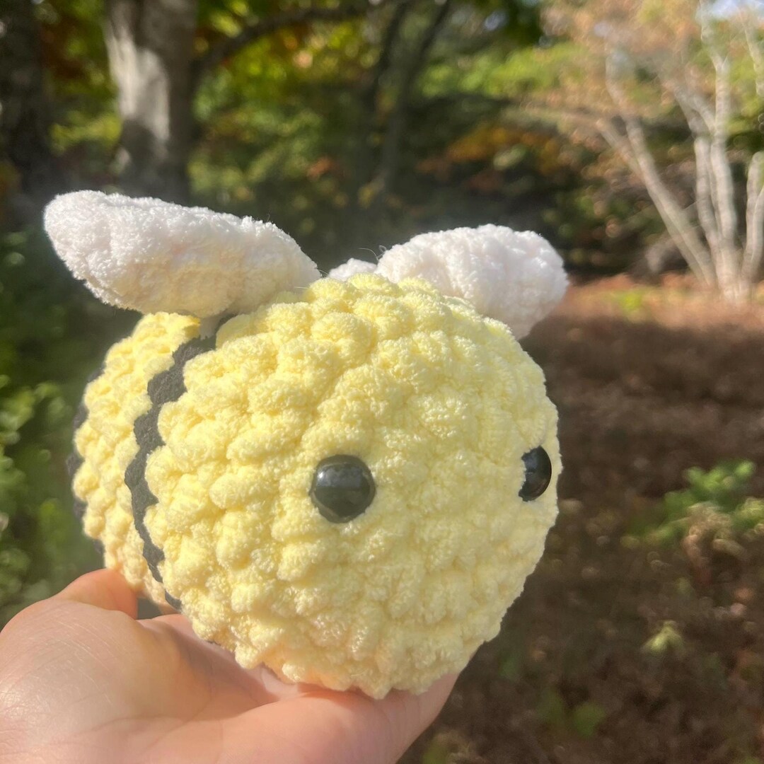 Handmade Crochet Bee Plushie - Cute Bumble Bee Stuffed Toy - Available ...