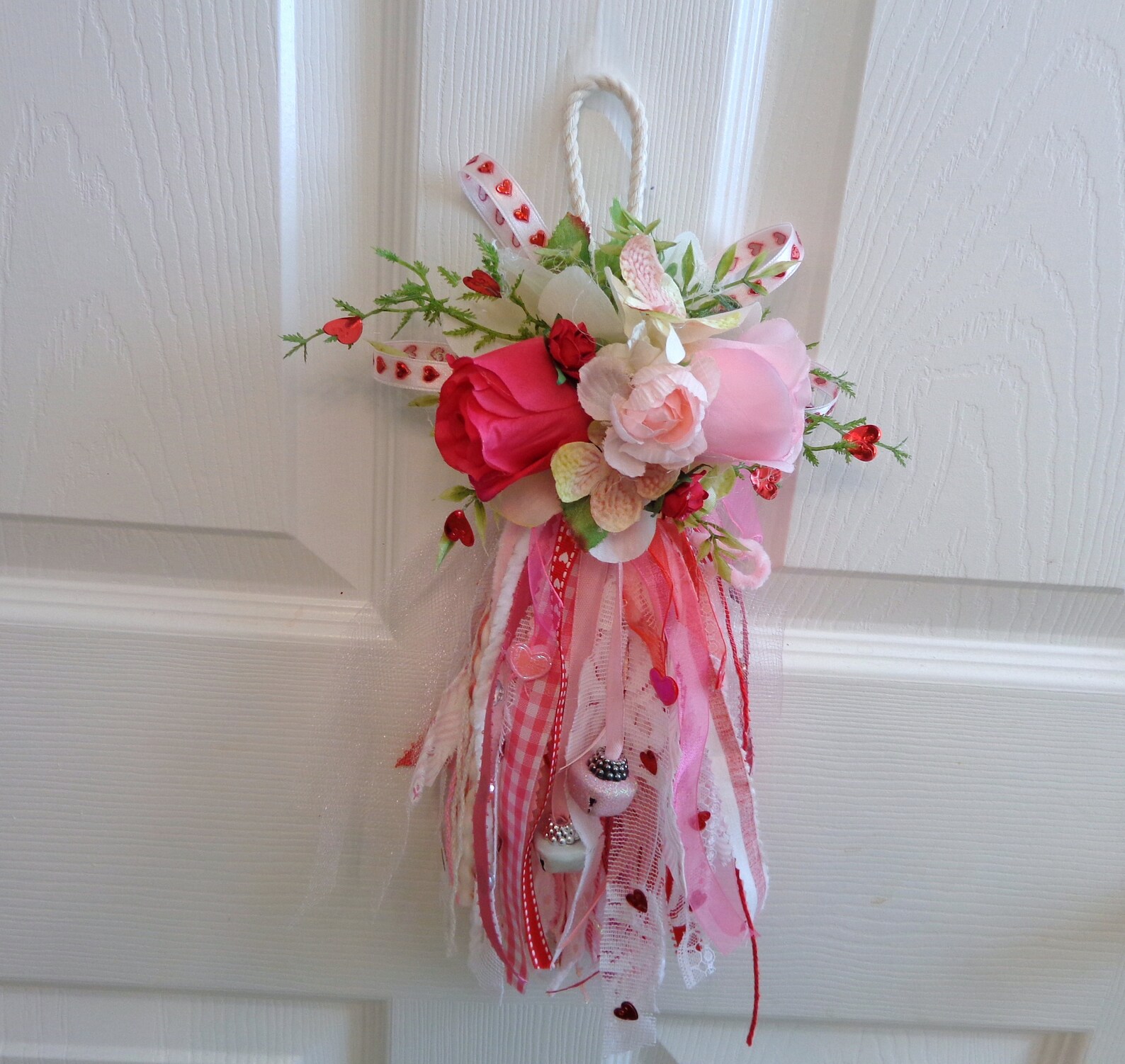 Valentine's Day Doorknob Hanger Rag Fabric Tassel Doorknob Hanger-by ...
