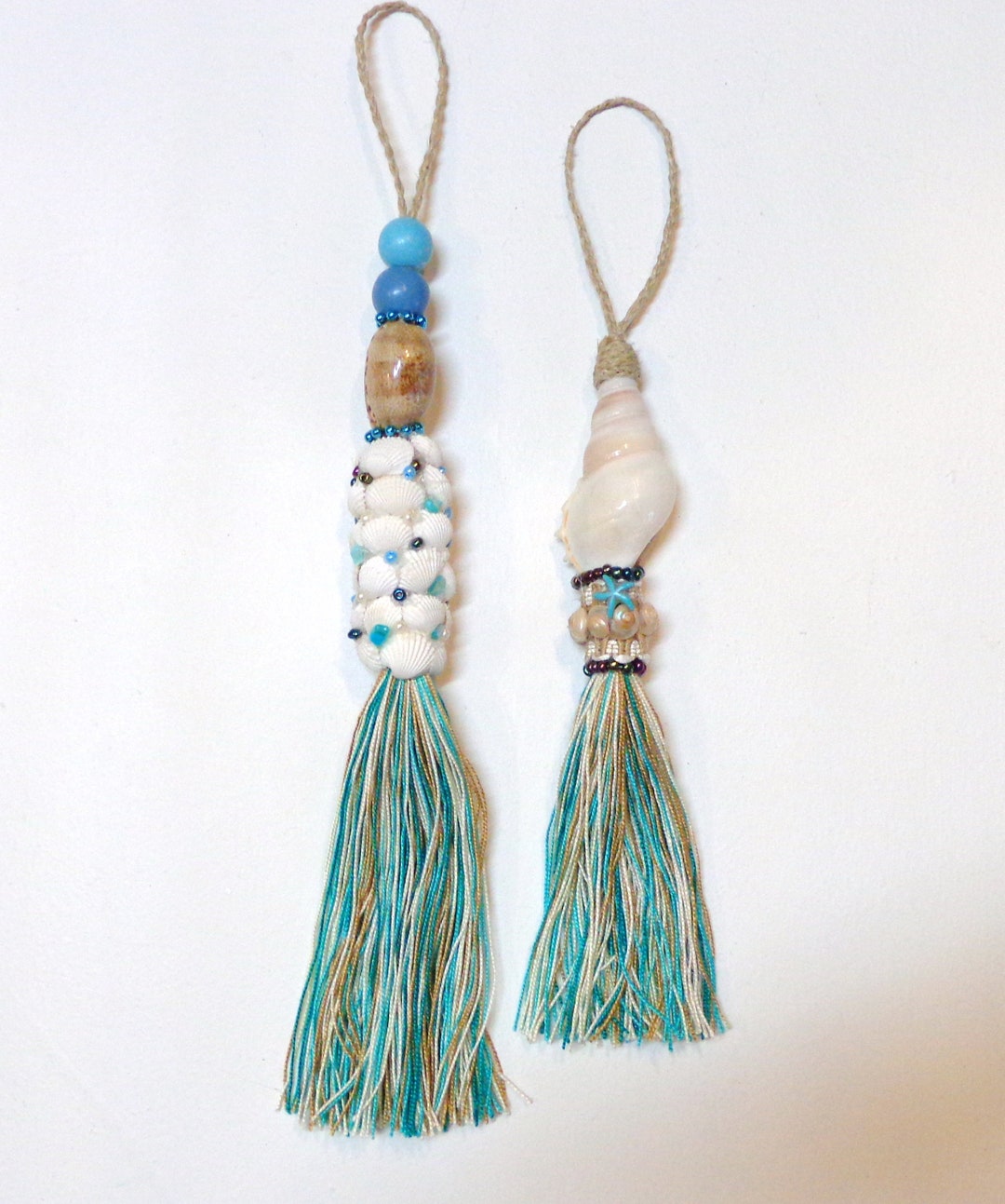 Set or 2pc-seashell Doorknob Hanger Tassel-acrylic Thread Doorknob ...