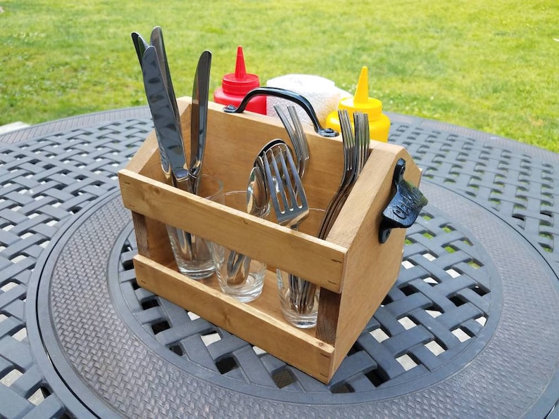 Personalized Handmade Picnic Caddy Father's Day Gift - Etsy
