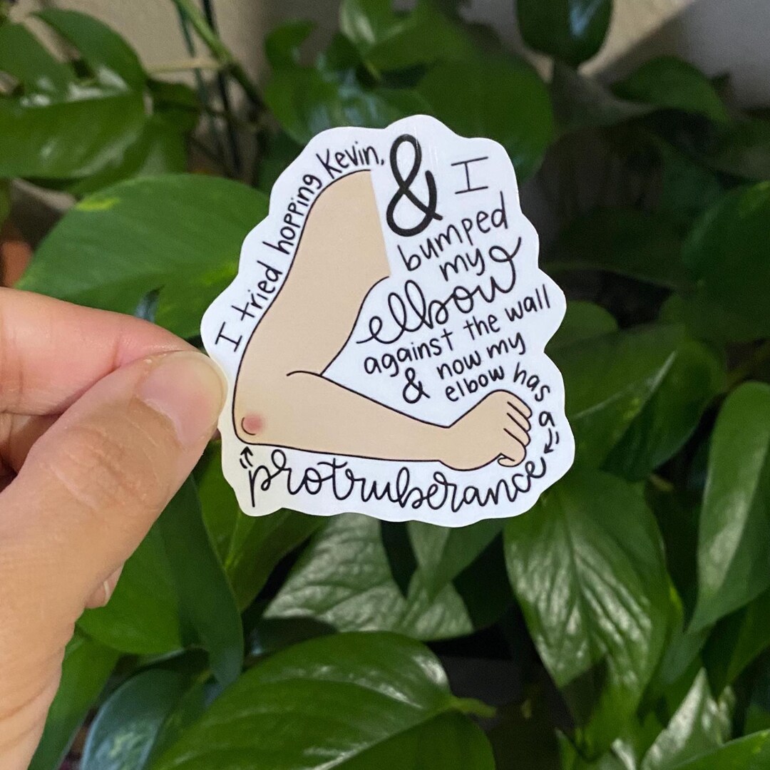 The Office Sticker: Michael Scott Elbow Protruberance - Dunder Mifflin ...