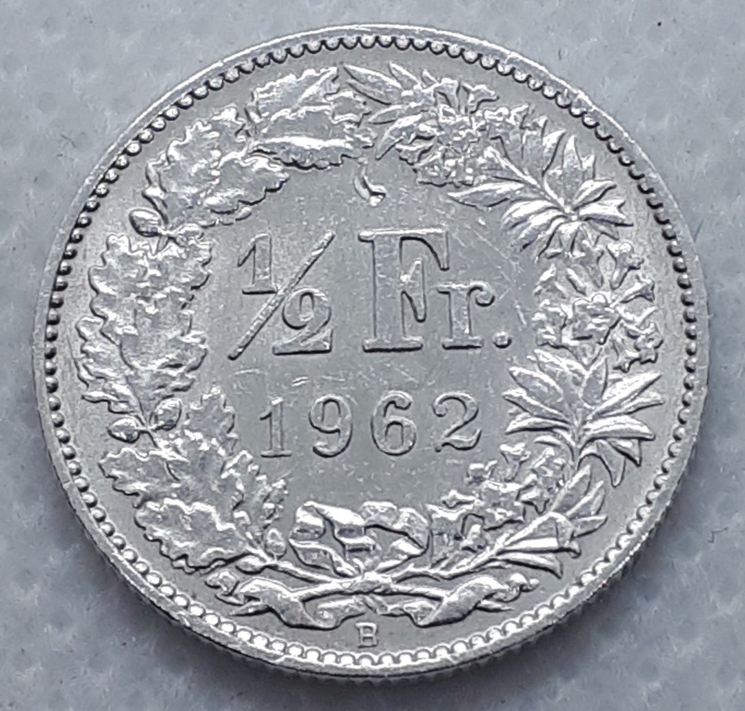 1/2 Franc / Franken / Franco 1962. Switzerland Silver Coin HELVETIA - Etsy
