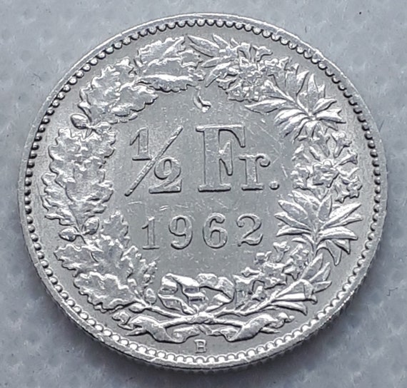 1/2 Franc / Franken / Franco 1962. Switzerland Silver Coin | Etsy
