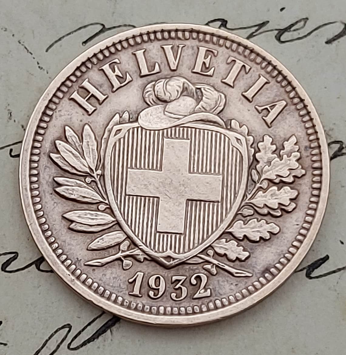 Switzerland Coin HELVETIA 2 Rappen1932. Original Coin - Etsy