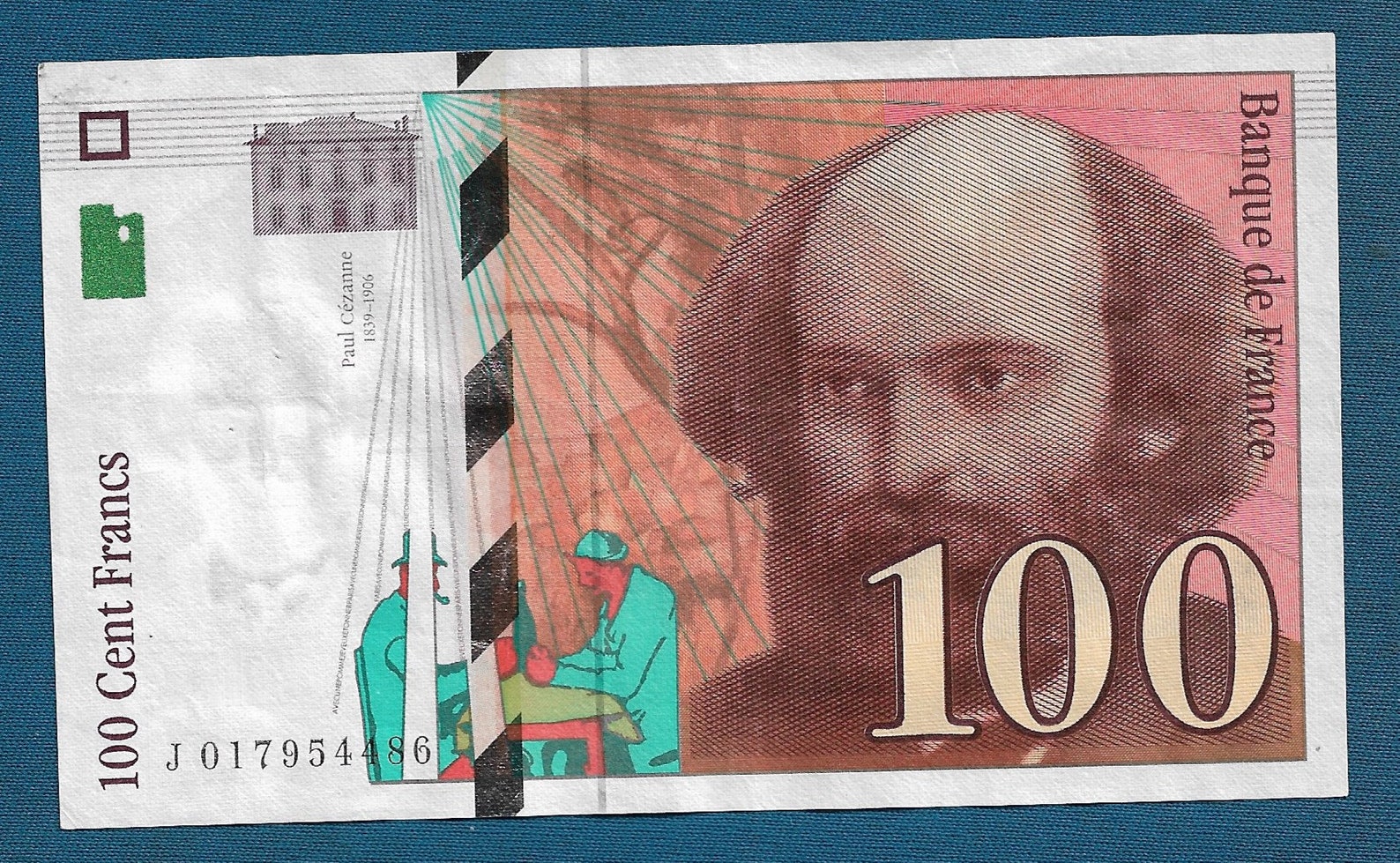 100 Cent Francs 1997. France Banknote, Paul Cézanne Original Banknotes ...