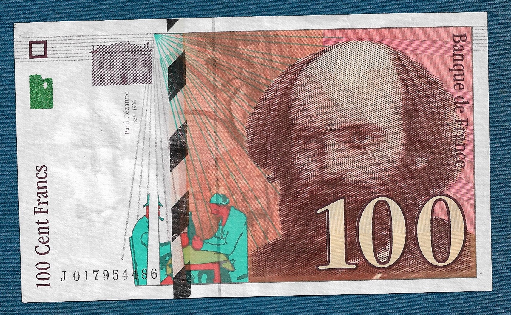 100 Cent Francs 1997. France banknote Paul Cézanne Original | Etsy