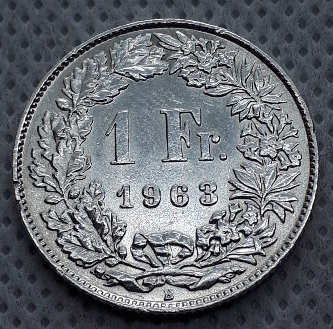 1 Franc 1963. Switzerland Silver Coin, 1 Franc / Franken / Franco (1 CHF) ! - Etsy