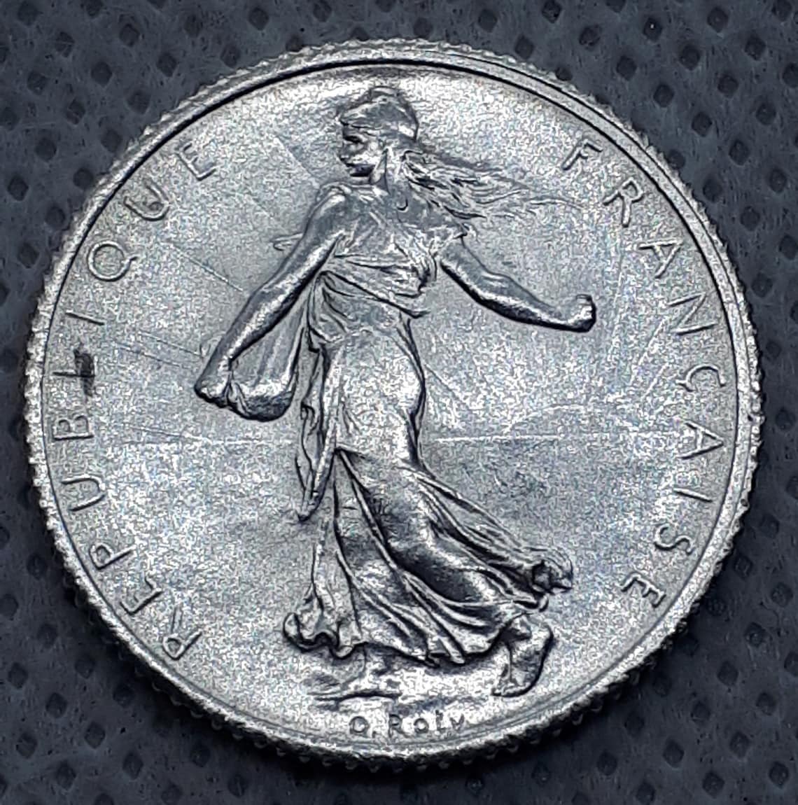 1 Franc 1917. France Silver Coin, REPUBLIQUE FRANÇAISE - Authentic ...