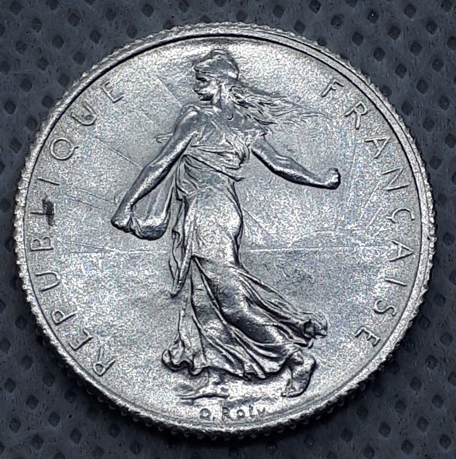 1 Franc 1917. France Silver Coin, REPUBLIQUE FRANÇAISE - Authentic ...
