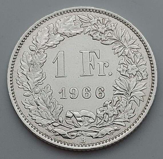 1 Franc / Franken / Franco 1CHF 1966. Silver Coins from | Etsy
