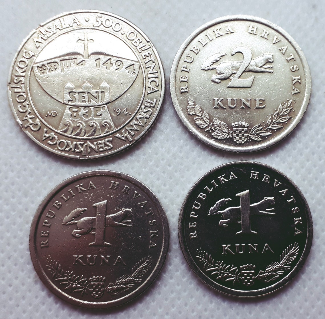 Commemorative Coins in Croatia 5 Kuna 2 Kune 1 Kuna 4 - Etsy Hong Kong