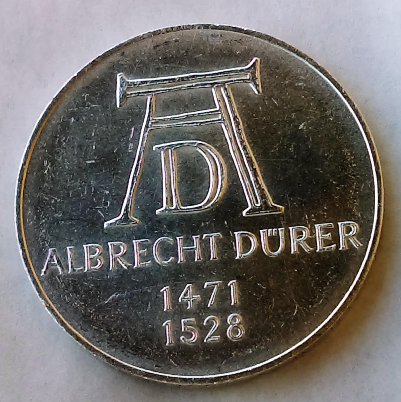 5 Deutsche Mark 1971. Albrecht Dürer, Germany Silver Coin, Original - Etsy