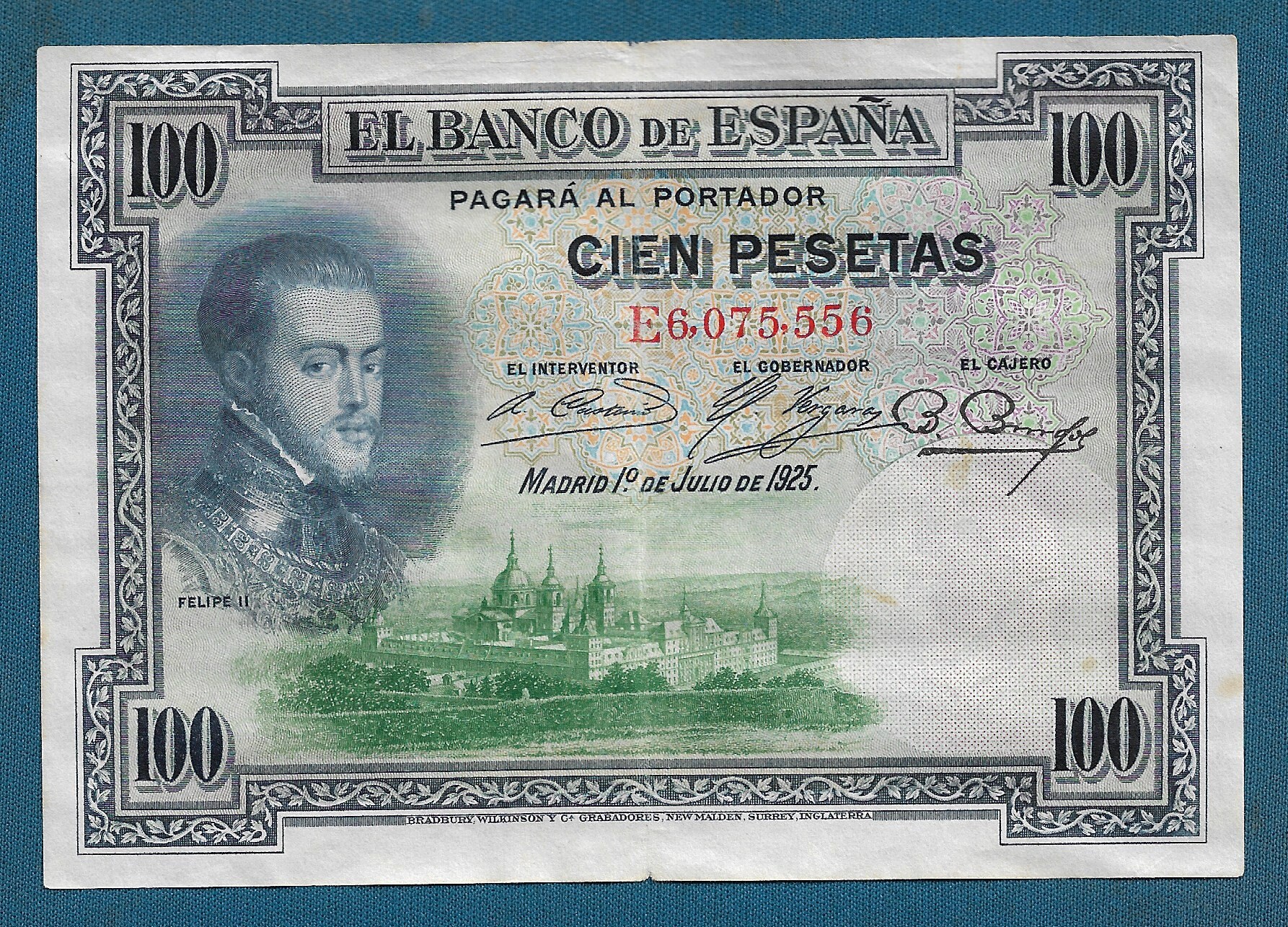 100 Pesetas 1925. Billetes de España, Cien Pesetas, El Banco de España ...