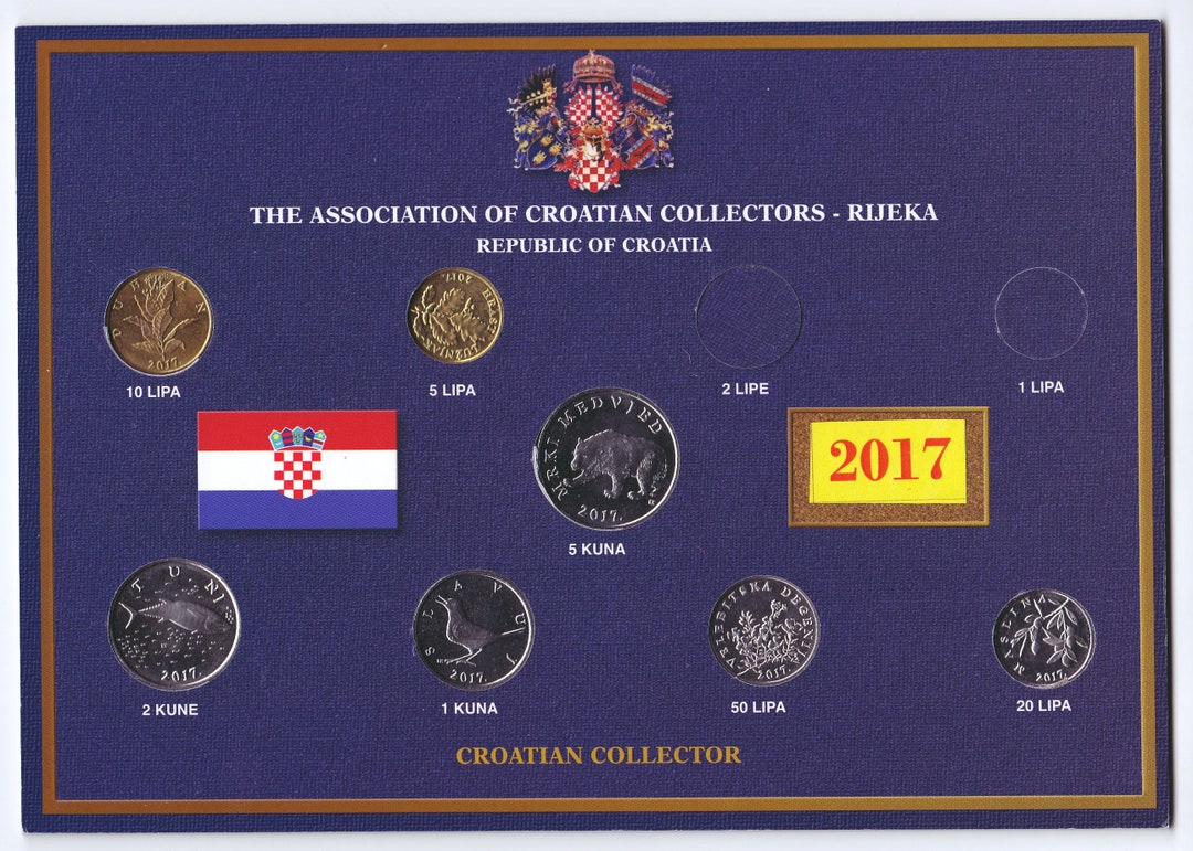 Croatian Coin Set 2017. Kuna and Lipa: the Croatian Currency ! - Etsy