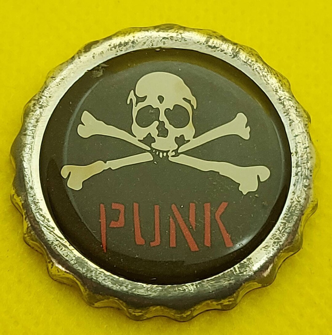 PUNK Corpse Head Punk Pin Punk Badge Bottle Caps - Etsy