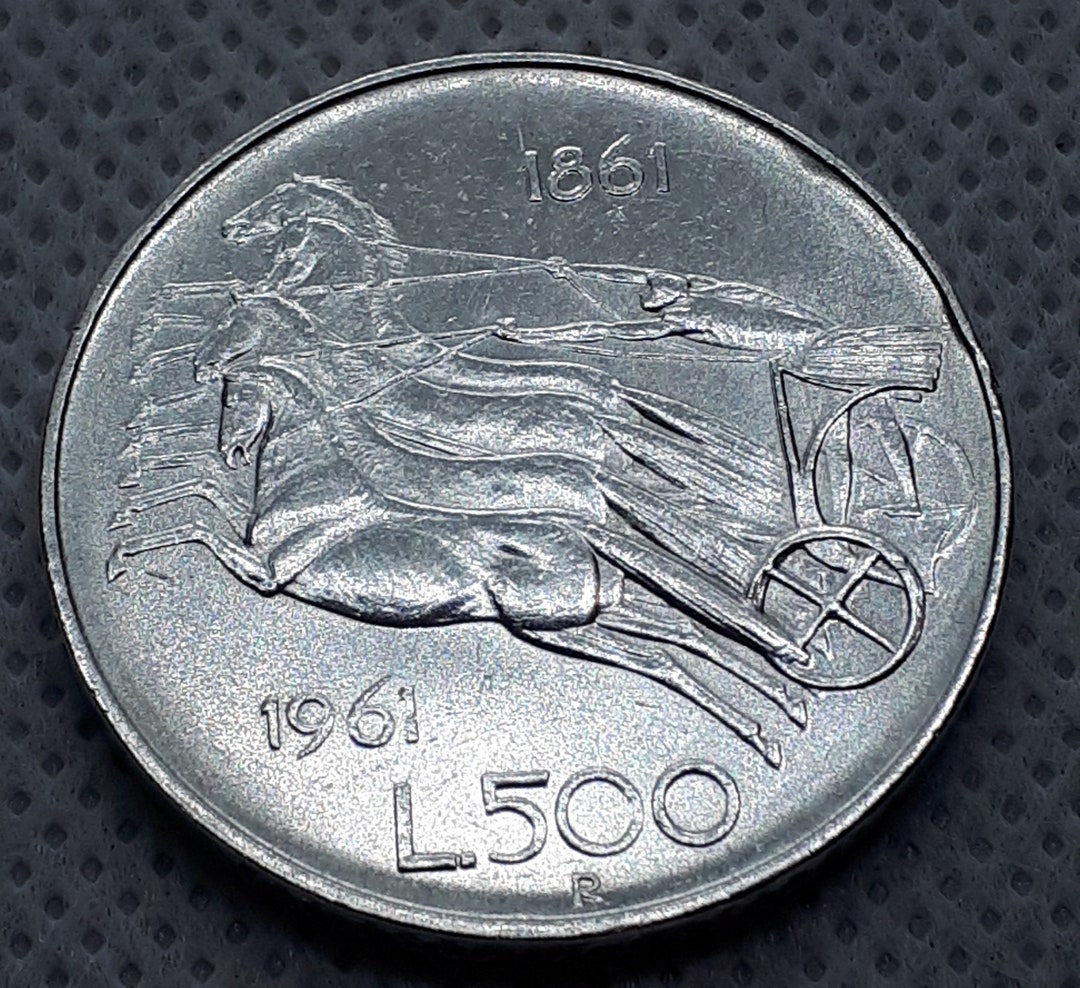 500 Lire 1861 -1961 Italy Commemorative Silver Coin Italian Original ...