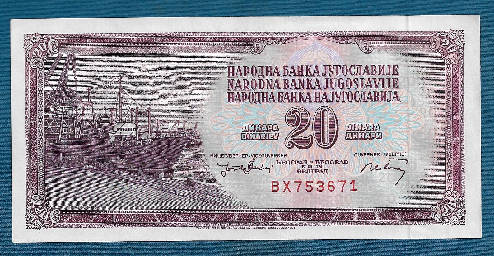 Yugoslavia Banknotes SFRJ 20 Dinara 1974. SHIP | Etsy