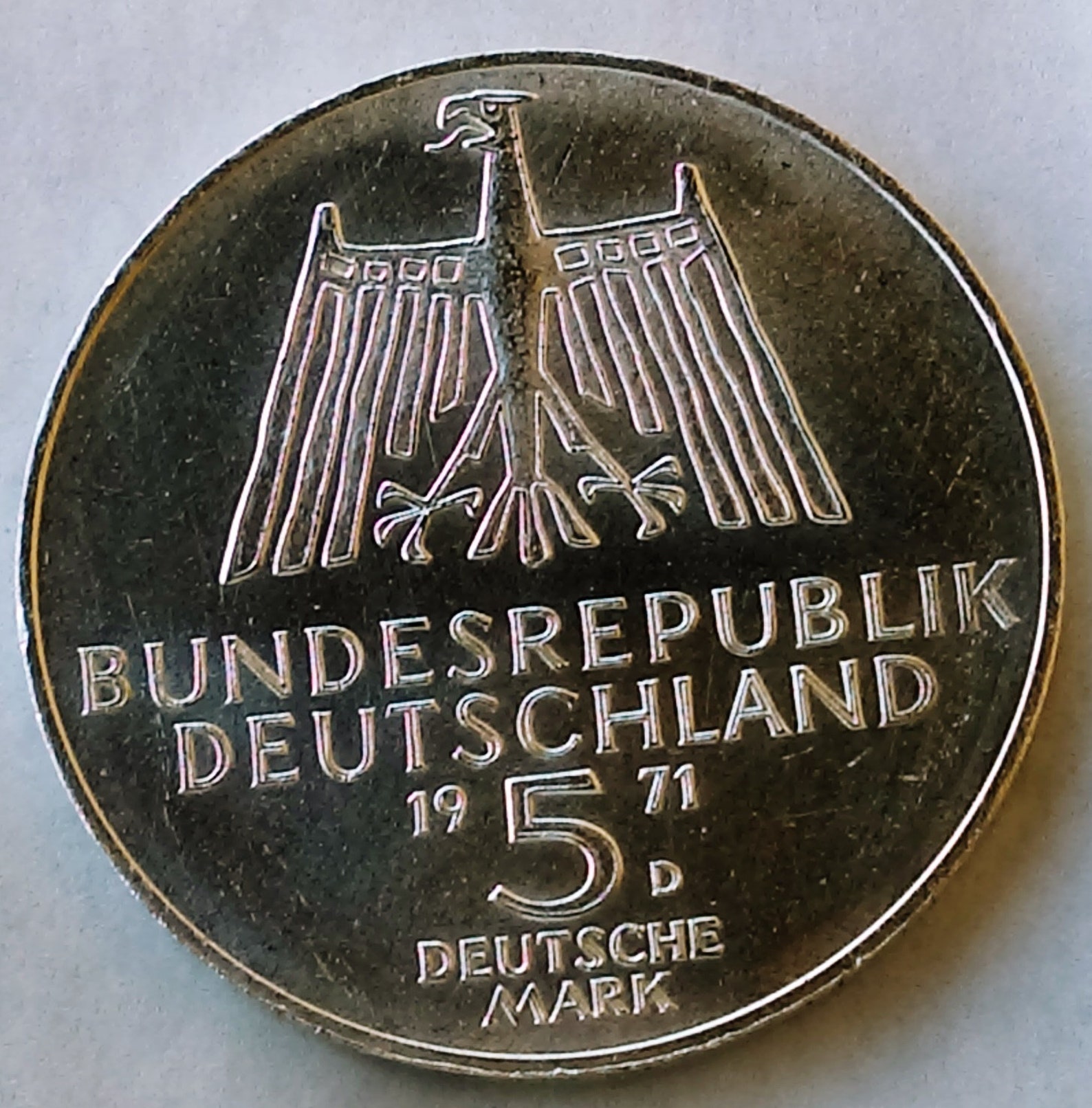 5 Deutsche Mark 1971. Albrecht Dürer Germany Silver Coin - Etsy