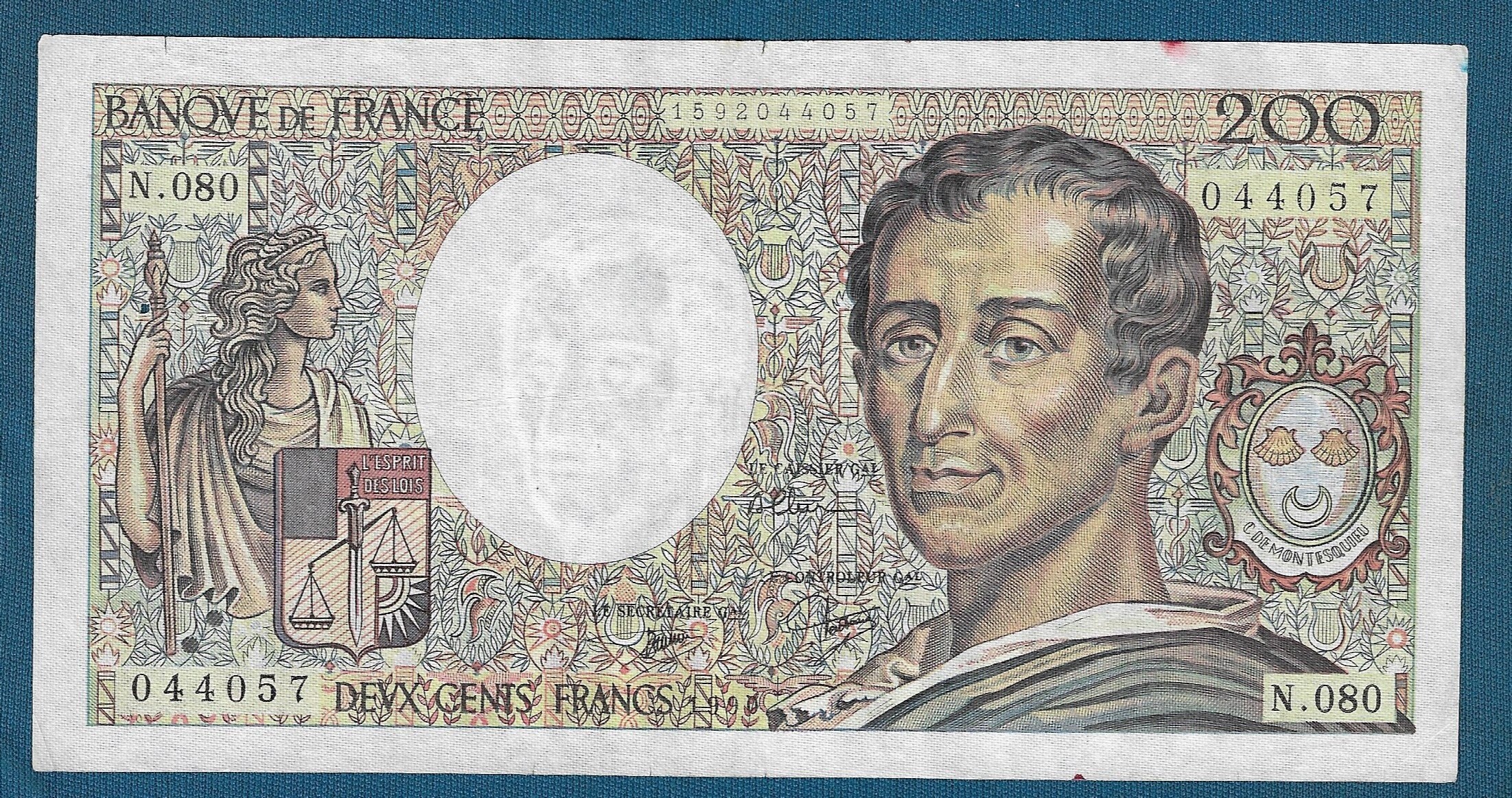 200 Franken 1990. Frankreich-Banknoten, Devx-Cent-Franken - Original ...