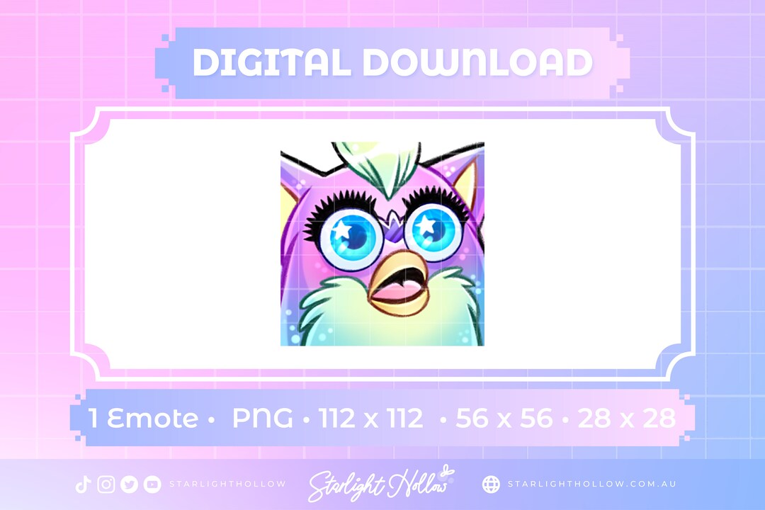Furby Poggers Pre-made Emote Instant Digital Download for Discord ...