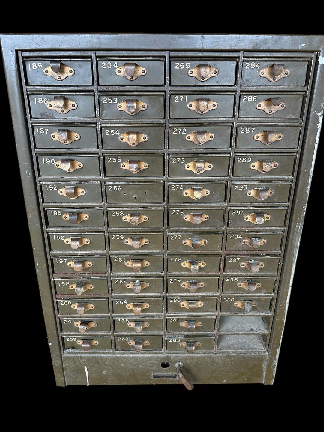 Vintage Safety Deposit Box Iron Steel Industrial Vault Drawers With ...